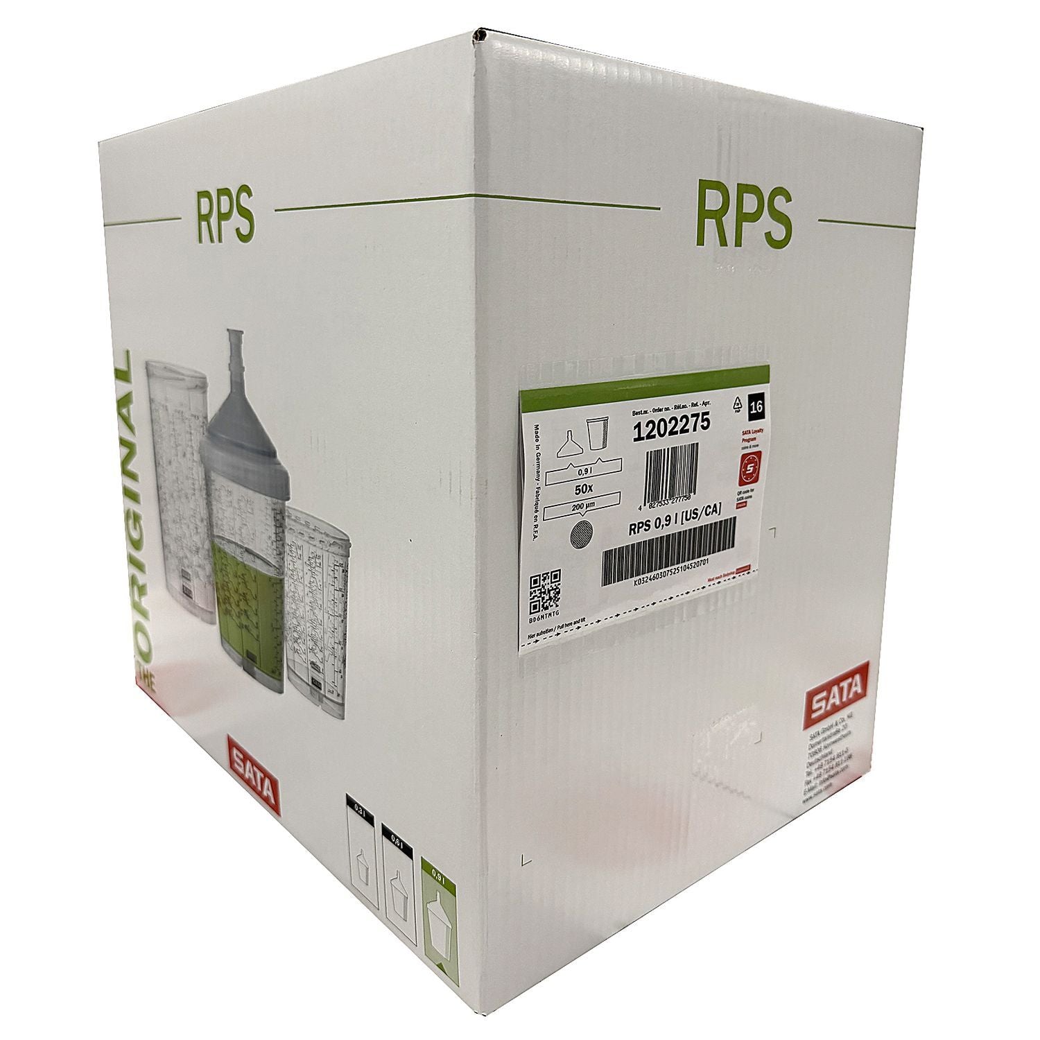 SATA Spray Equipment RPS Cup, 0.9L, Std Lid, 200m Plug-In Sieve, 50 Pk ...